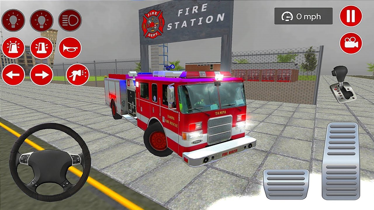 Real Fire Truck On Simulator #44 - New Firefighter Driver Rescues 3D ...