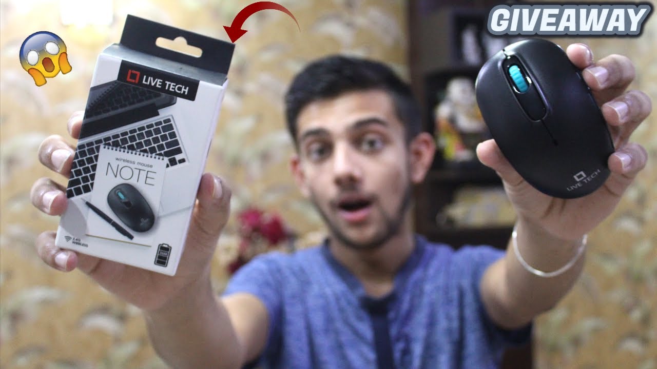 Unboxing And Giveaway Of Live Tech Wireless Mouse Note - YouTube