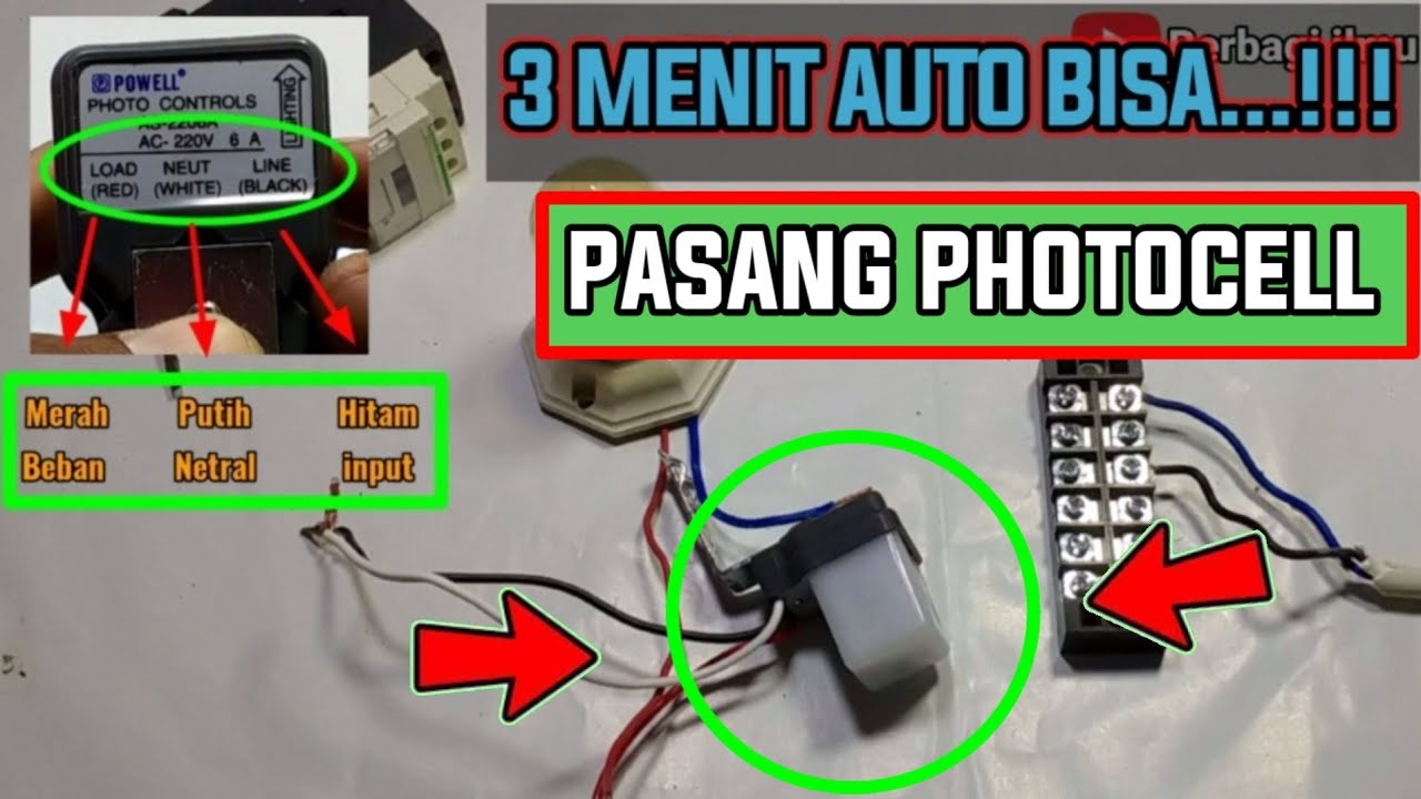 CARA PASANG PHOTOCELL || How To Install Photocell - YouTube