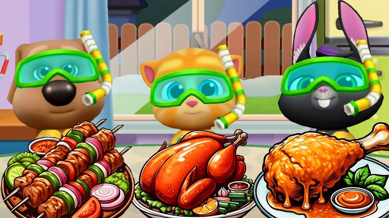 Talking tom & friends 😋🤩😁 Treat tasty 🤩😝 - YouTube