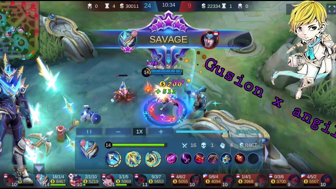 Gusion Baby|ZxeNz 😘Savage gusion x angila😘 - YouTube