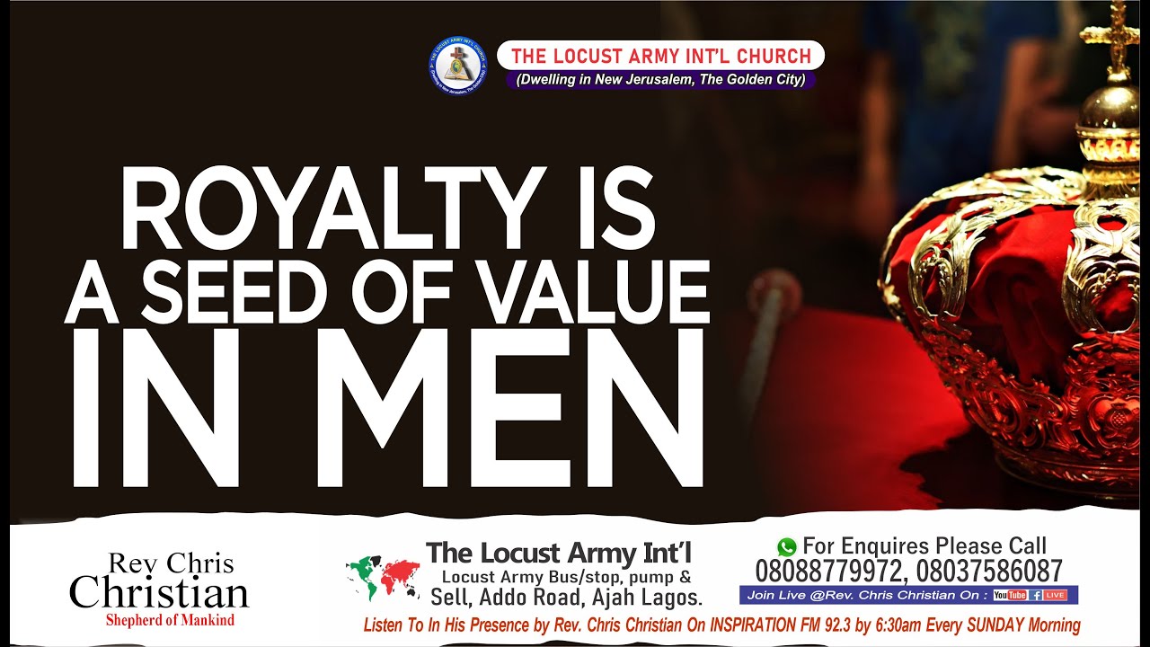 Rev Chris Christian - ROYALTY IS A SEED OF VALUE IN MEN - YouTube