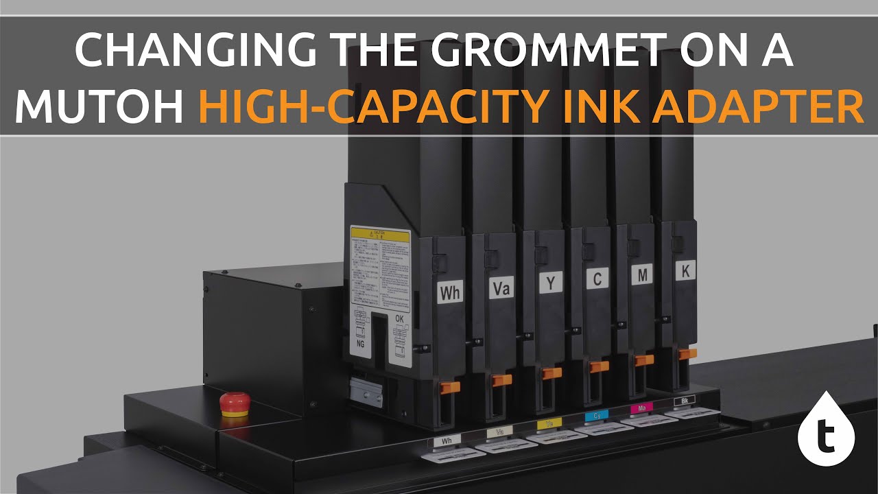 Changing the Grommet on a Mutoh High Capacity Ink Adapter - YouTube