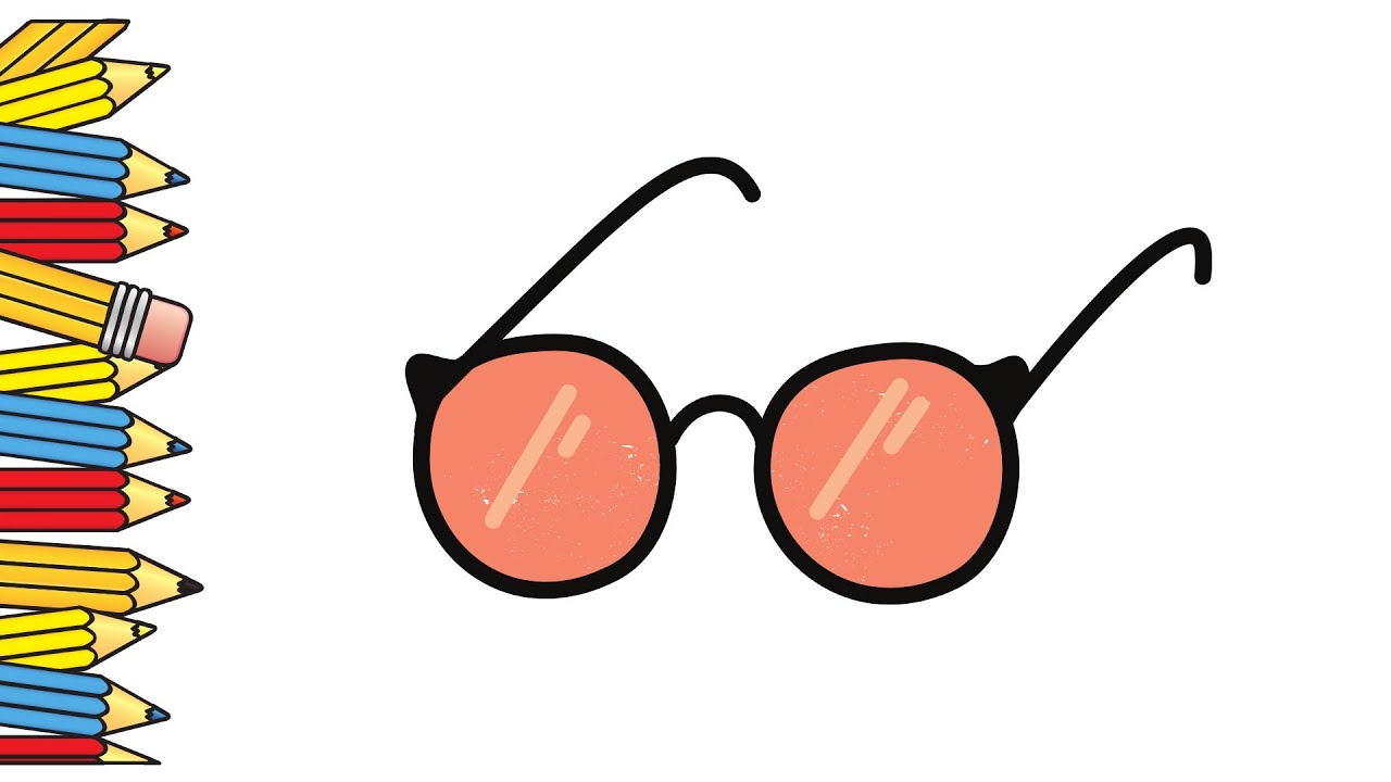How to draw a glasses 🕶🕶Drawing step by step - YouTube