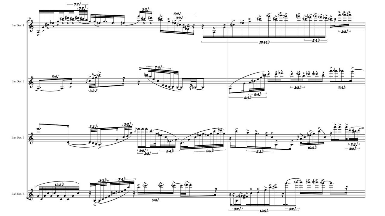 “XASIRAB” for Bari Sax Quartet (performed by Joshua Haugen) w/ score ...