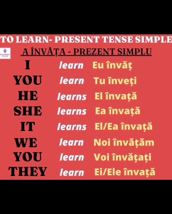 🇬🇧 "TO LEARN"/A ÎNVĂȚA - CONJUGARE PREZENTUL SIMPLU (PRESENT SIMPLE) | ENGLEZA ÎNCEPĂTORI # ...