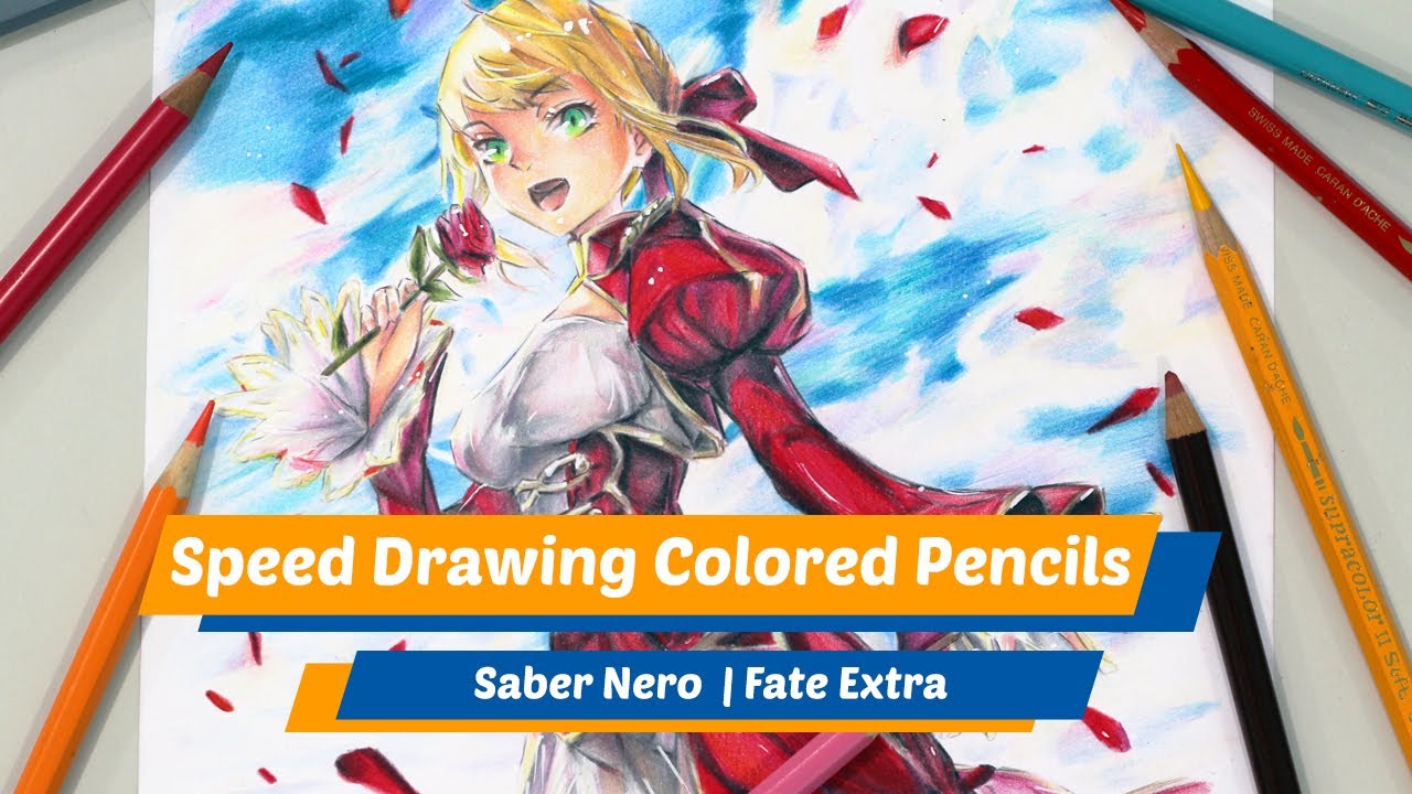 Speed Drawing - Saber | Nero (Fate Extra) by Ayumi [Graphite Design ...