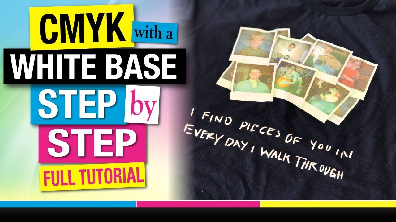 How to Screen Print CMYK on a White Under Base Step by Step Tutorial ...