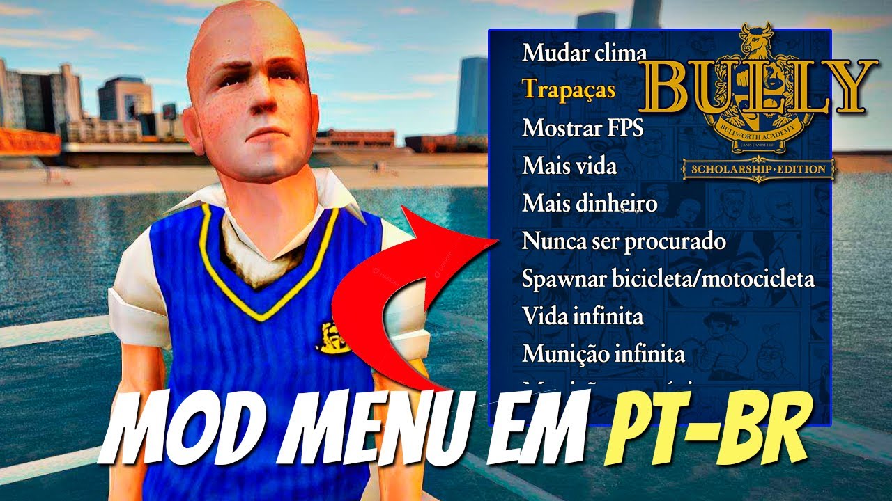 BULLY COM MOD MENU CLEO EM PORTUGUÊS - ANDROID - YouTube