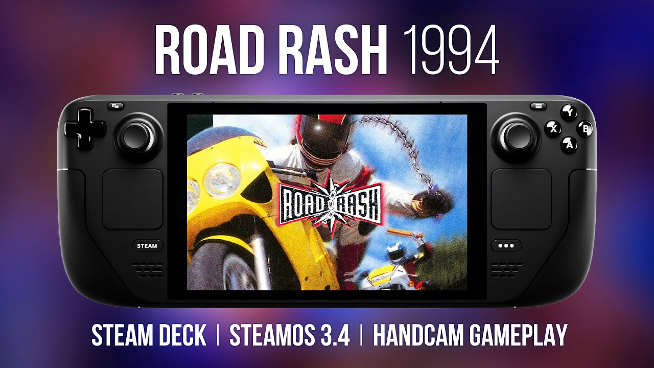 Road Rash (1994-1995 PC) on Steam Deck I SteamOS 3.4 I 4K 60FPS Handcam ...