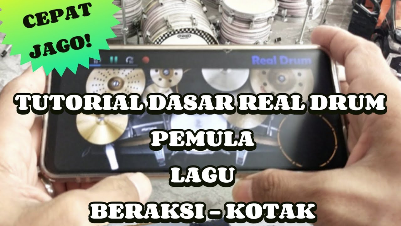 TUTORIAL REAL DRUM PEMULA LAGU KOTAK BERAKSI | TUTORIAL REAL DRUM LAGU PALING MUDAH BAGI PEMULA ...