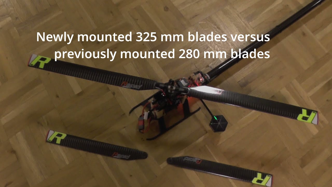 Large variable pitch bicopter - final test - YouTube