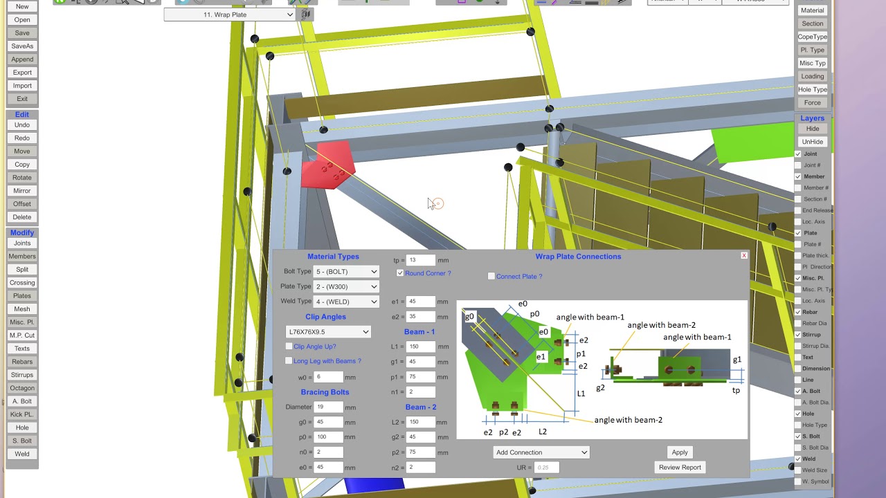 Wrap Plate for Horizontal Bracing - YouTube