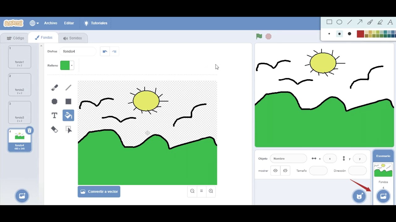 Creación de un escenario y un personaje en Scratch - YouTube