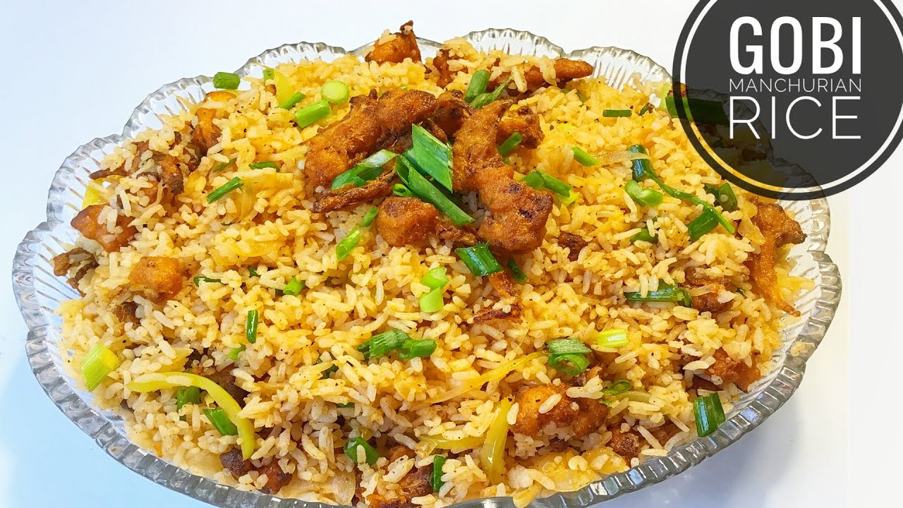 Gobi Manchurian Rice| Easy Instant Lunch Recipe| Veg Rice Recipe| Gobi ...