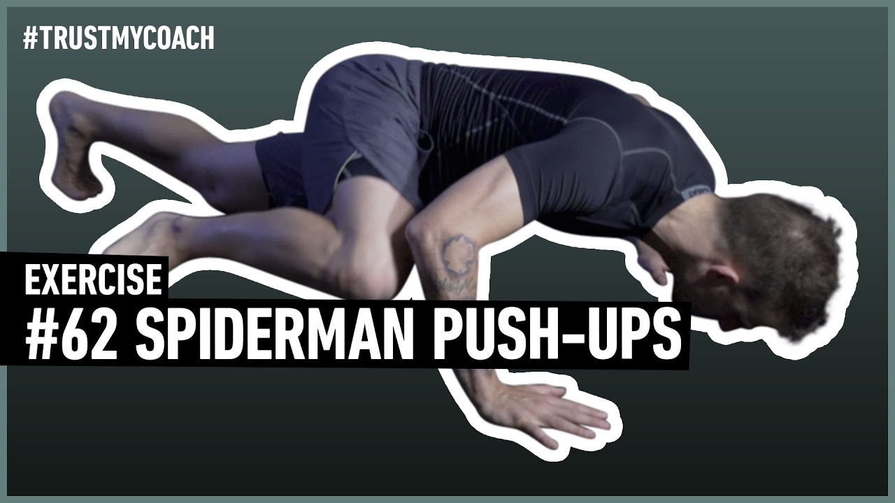 #62 Spiderman Push-Ups - Advanced Arm Exercise - YouTube