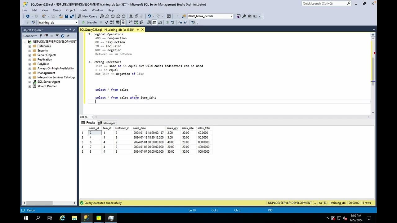 Sql Server Operators - Part 08 - 01 - YouTube