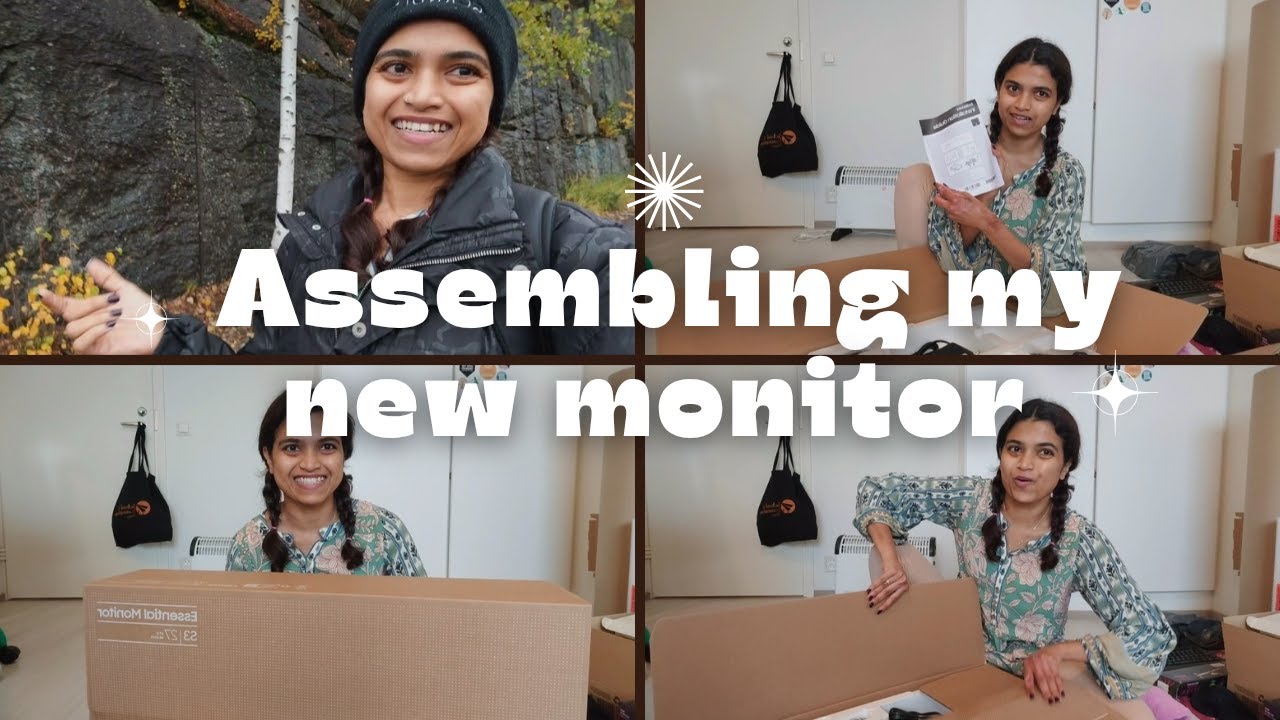 Assembling my new monitor | Samsung monitor 27" | A day in my life 💓 ...