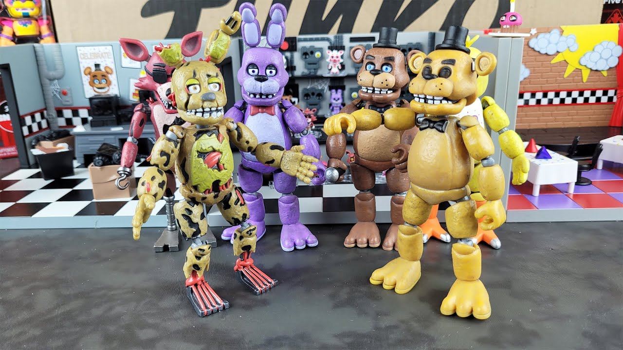 Putting Springtrap Together + Foxy, Bonnie, Golden Freddy, Chica - Five ...