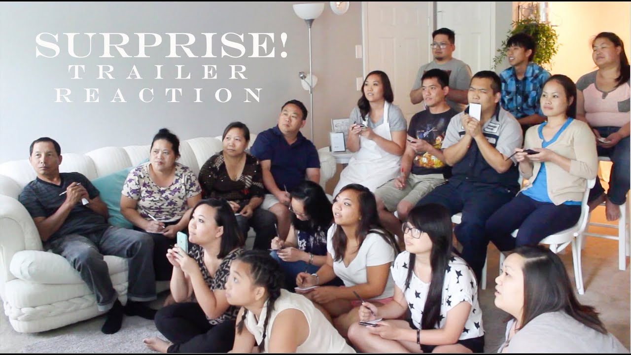 Surprise Trailer Reactions! ft. Our Family - YouTube