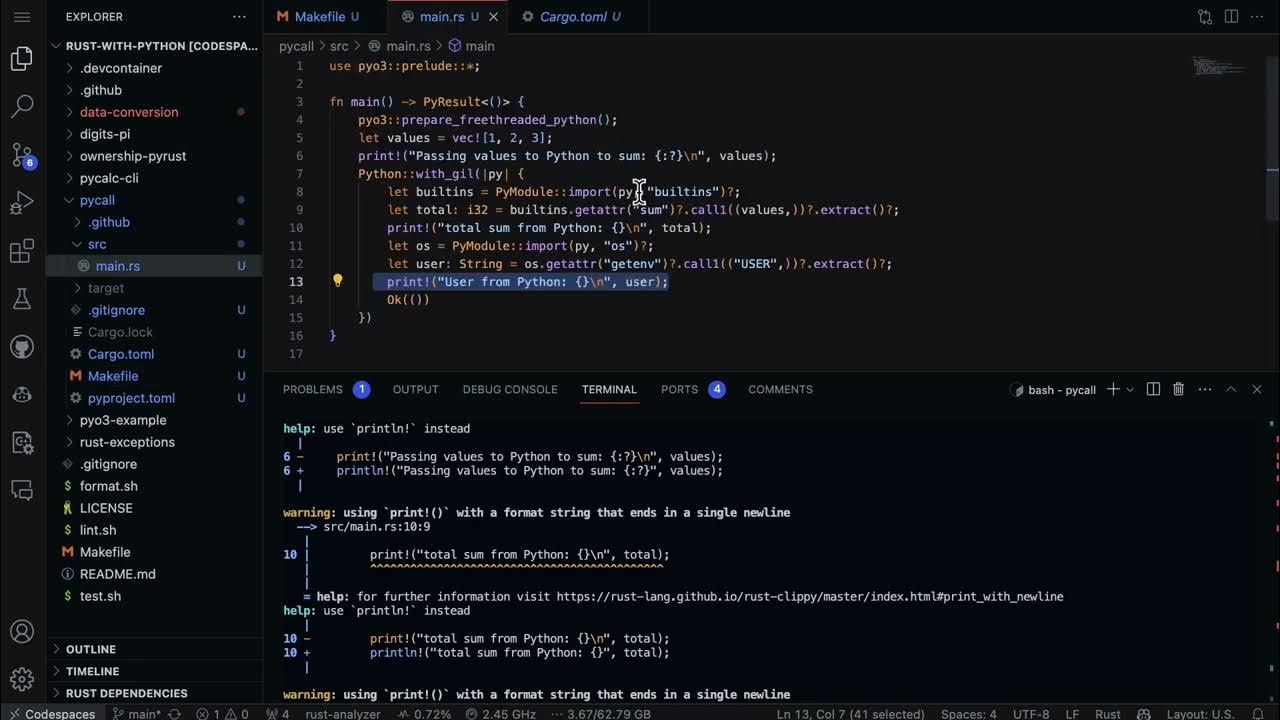 Importing Python In Rust With Pyo3 Youtube