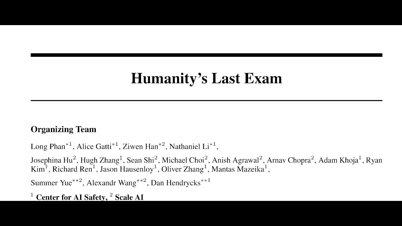 [QA] Humanity's Last Exam - YouTube