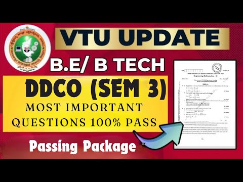 BCS302 DDCO Most Important Questions Passing Package VTU 2022 SCHEME ...