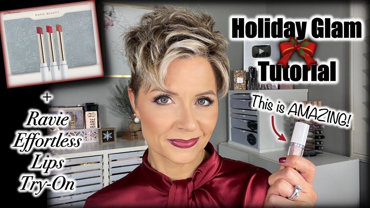 Holiday Glam Makeup Tutorial + Ravie Beauty Effortless Lips Try-On ...