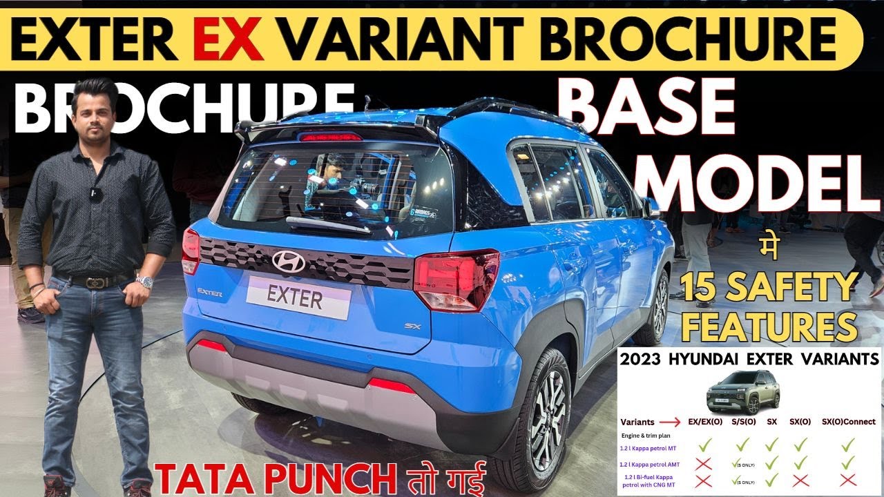 2023 Hyundai EXTER EX Model (BASE VARIANT) Brochure Explained ₹ 5 ...