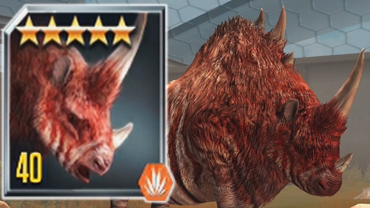 ELASMOTHERIUM MAX LEVEL 40 - Jurassic World The Game - YouTube