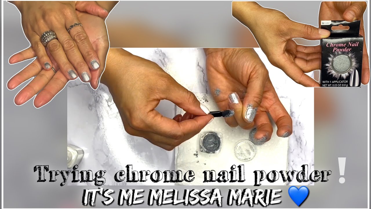 Chrome Nail Powder from Dollar Tree ️It’s Me Melissa Marie 💙 - YouTube