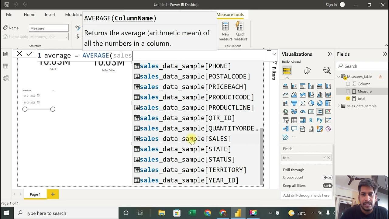 2 Power Bi Data Analysis Expression Dax Basic Dax Functions Youtube