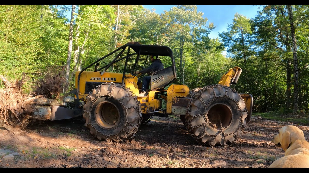 Running a log skidder - YouTube