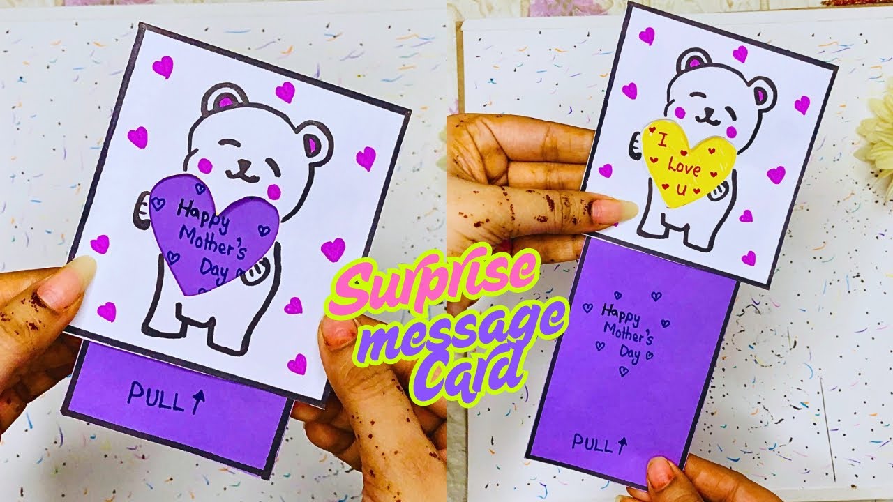 DIY: Secret Message Card | Surprise Message Card | How To Make Mother’s ...
