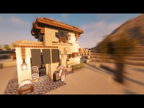 Minecraft House | How to Build Desert Blacksmith | Relaxing Ambience ...