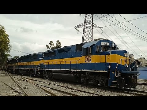 4208, 4210 y 4211 #hlcx entrando al patio de maniobras #xalostoc ...