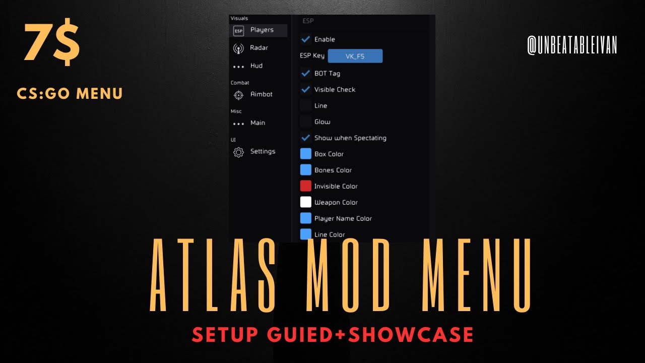 ATLAS MOD MENU CS:GO | Showcase and Full Guide - YouTube