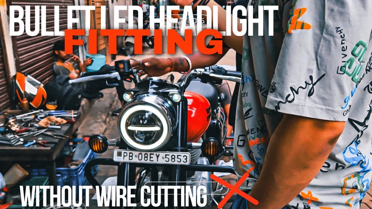 Royal Enfield Classic 350 Modifications | Bullet Headlight In Jalandhar ...