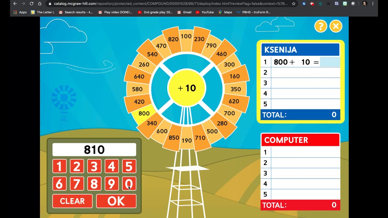 addition and subtraction spin - YouTube
