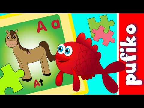 Kırmızı Balık | Alfabe | Yapboz | Bulmaca | A Harfi | Puzzle | Hayvanlar | Pufiko