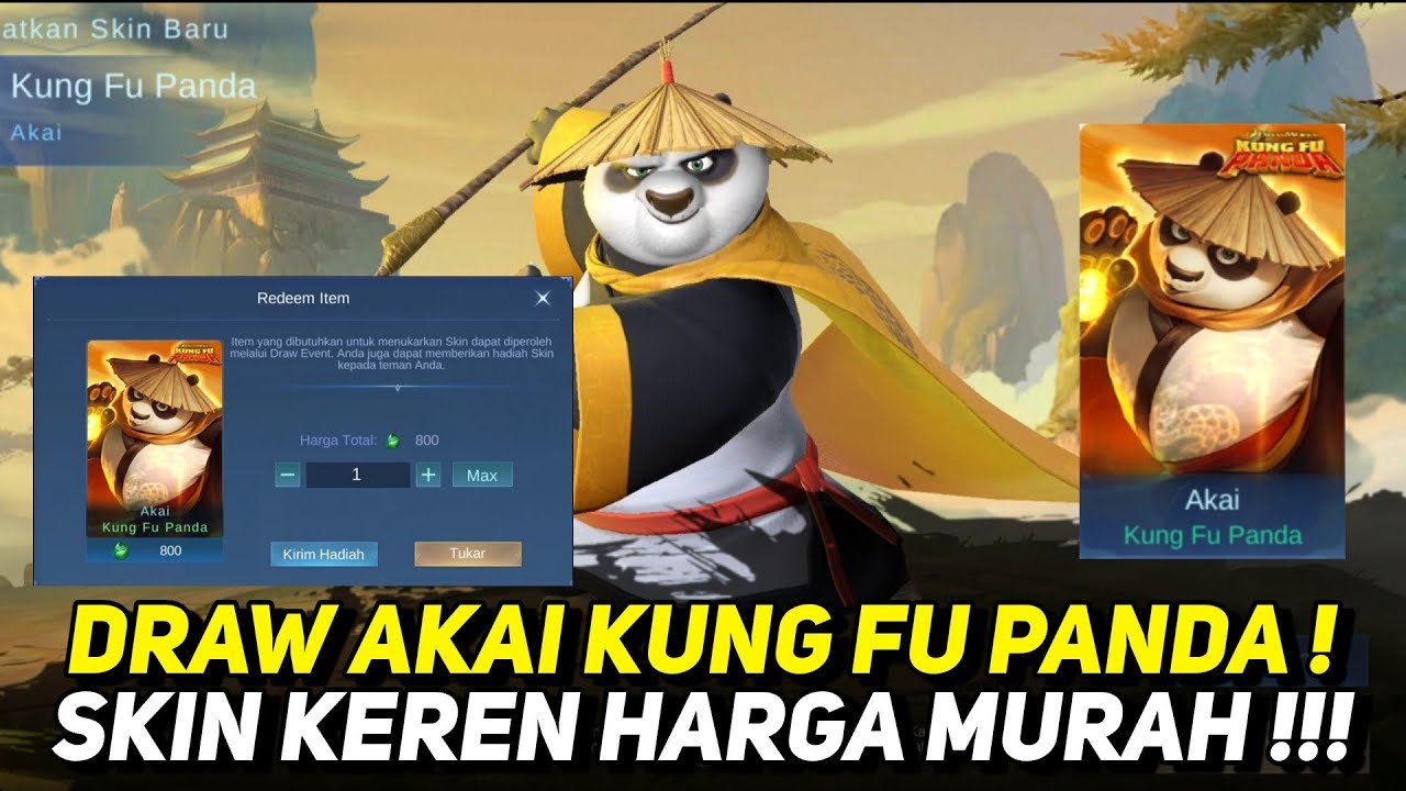 DRAW SKIN AKAI KUNG FU PANDA! HARGA SKIN AKAI KUNG PANDA | REVIEW SKIN ...