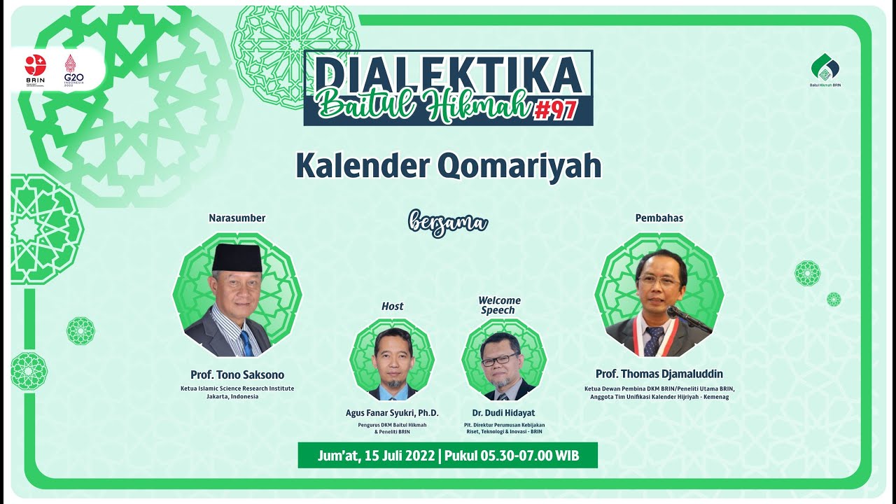 DBH #97 - Kalender Qomariyah - Prof. Tono Saksono & Prof. Thomas ...