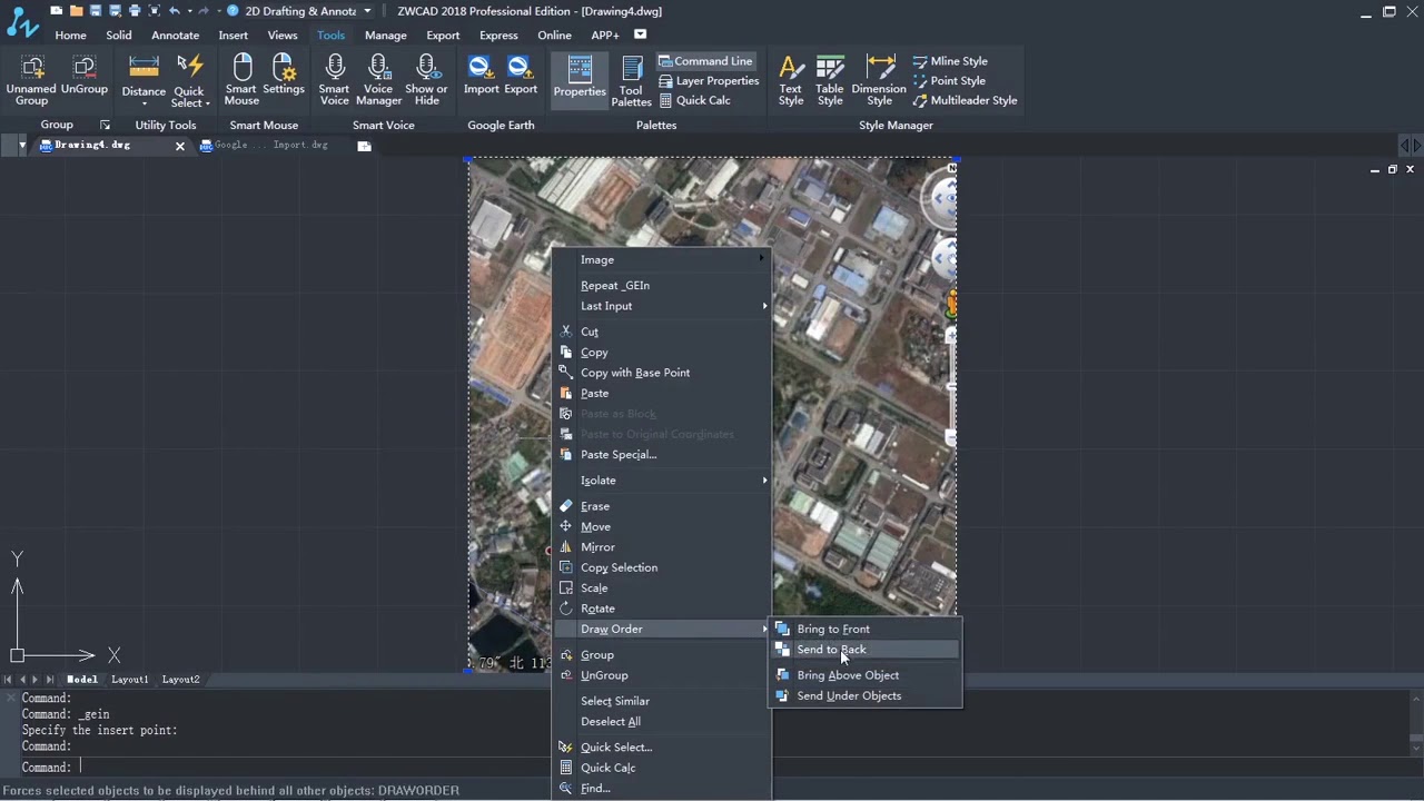 A3DTEC - Google Earth Import Cómo insertar mapas en su dibujo en ZWCAD (Español) - YouTube