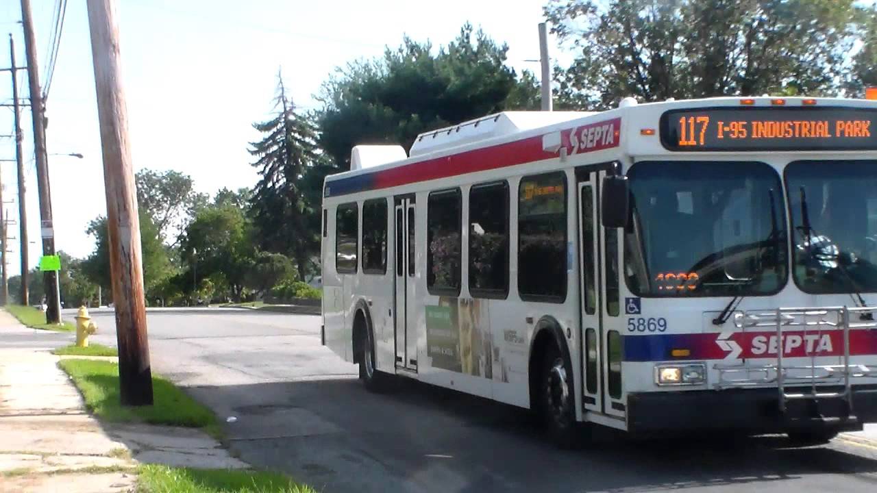 SEPTA BUS: INCOMING NEW FLYER D40LF 5869 ON ROUTE: 117 - YouTube