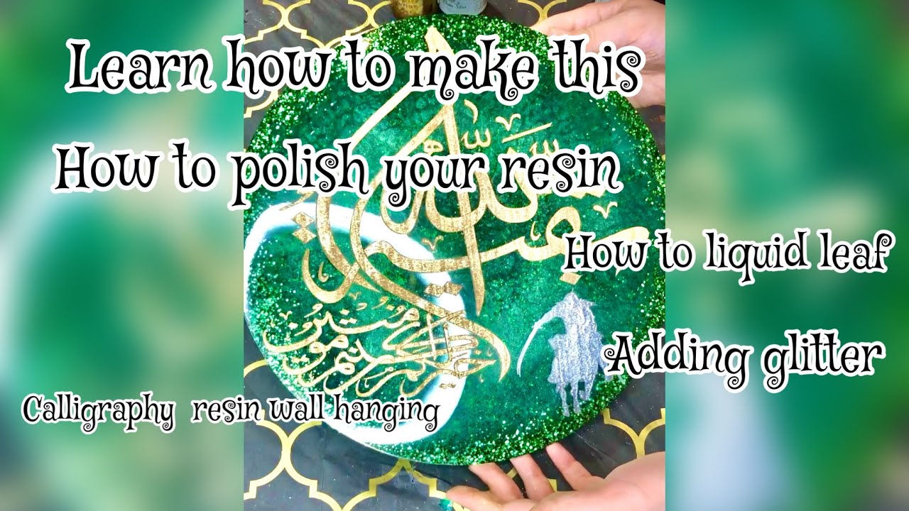How to make a resin calligraphy wall hanging |how to polish your resin ...