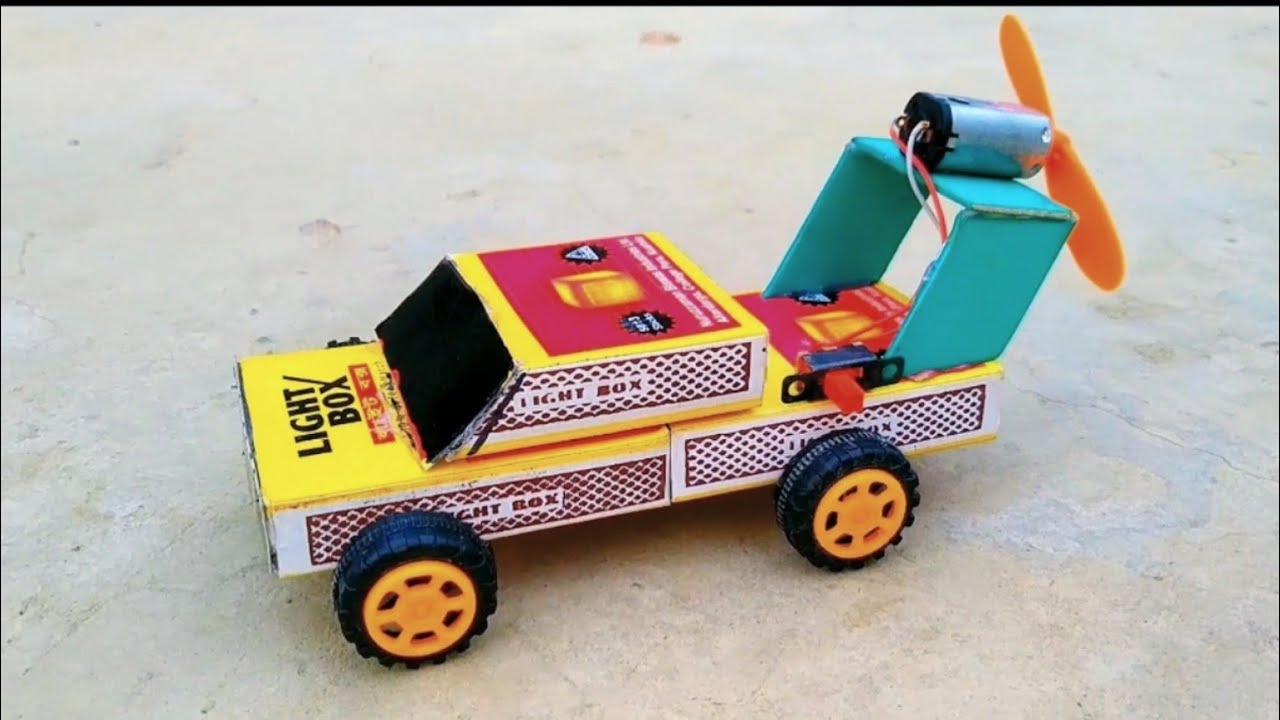 Matchbox car । How to Make a Toy Car at Home Easy । Science Project ...