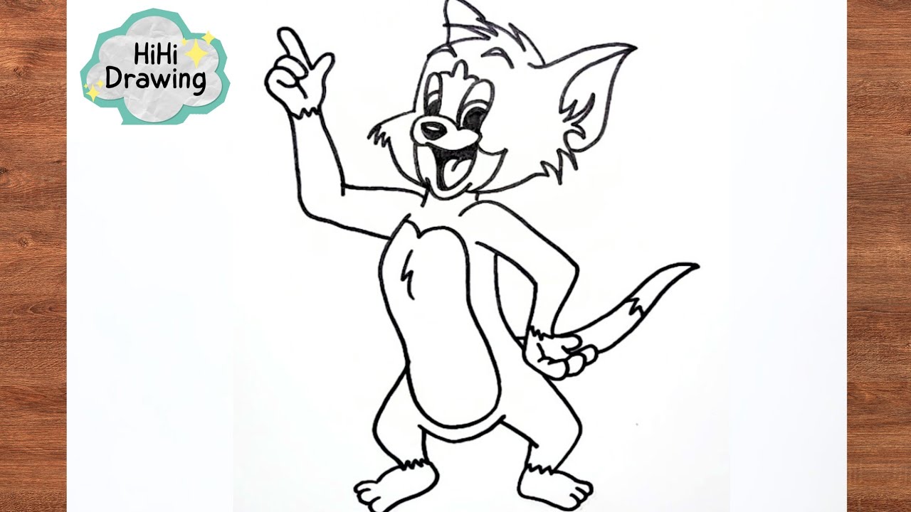 How to Draw Tom Cat | Easy Drawing Step by Step - YouTube