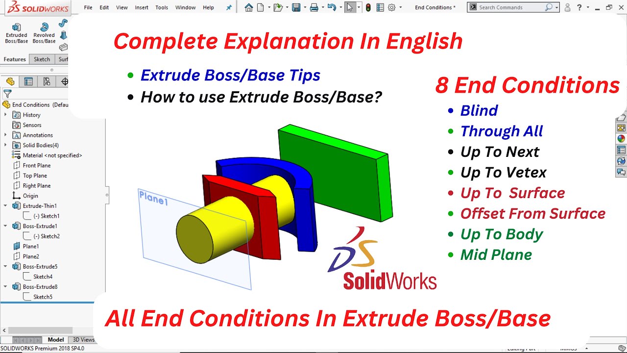 Extrude Boss Base Tips In SolidWorks End Conditions Of Extrude Boss extrude-boss-base-tips-in-solidworks-end-conditions-of-extrude-boss