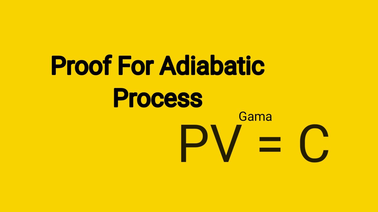PV^gama = Constant | Adiabatic Process I thermodynamics | Physics | #PW ...