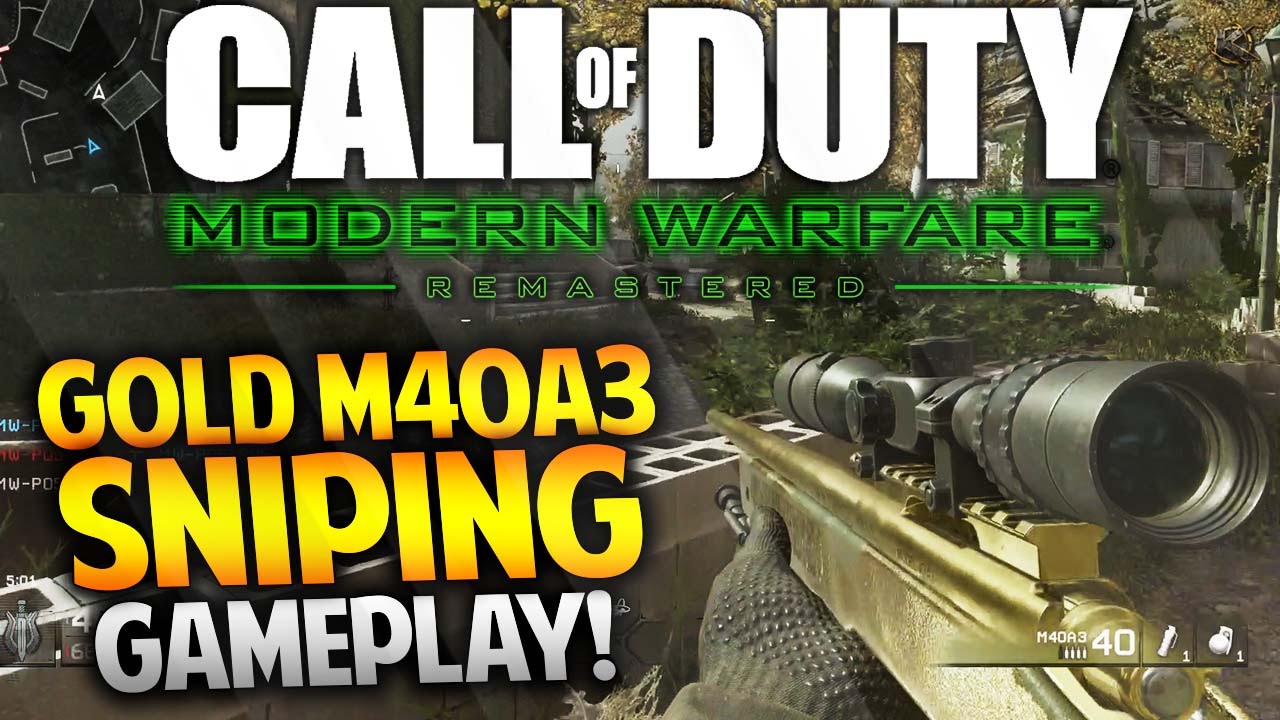 MODERN WARFARE REMASTERED "GOLD M40A3" SNIPER MULTIPLAYER GAMEPLAY ...
